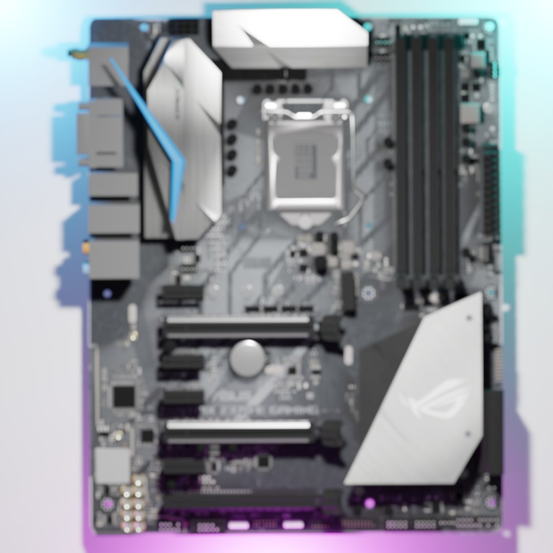 3D Rog Strix Z370-e Gaming - TurboSquid 1638734