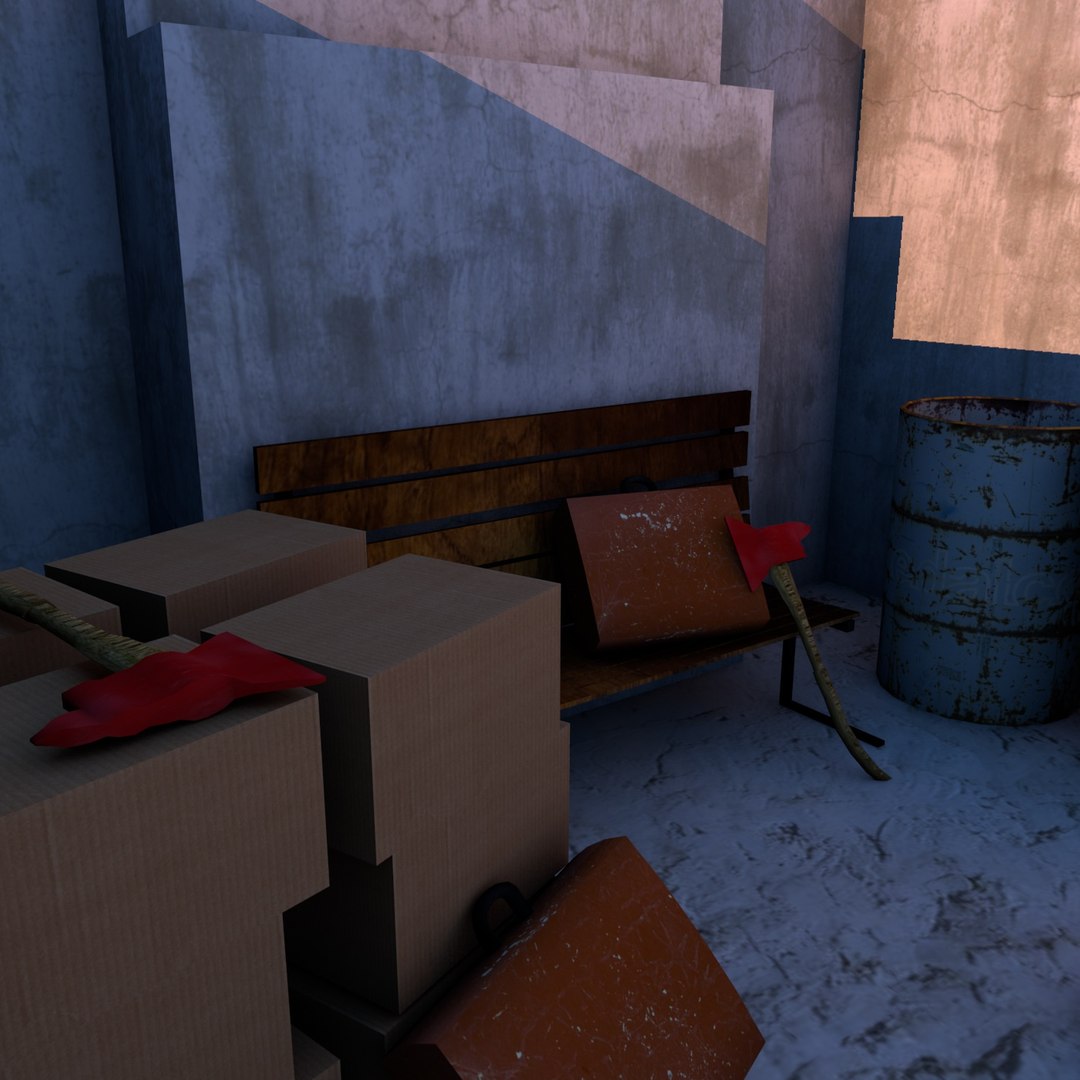 3d Horror Scene Model