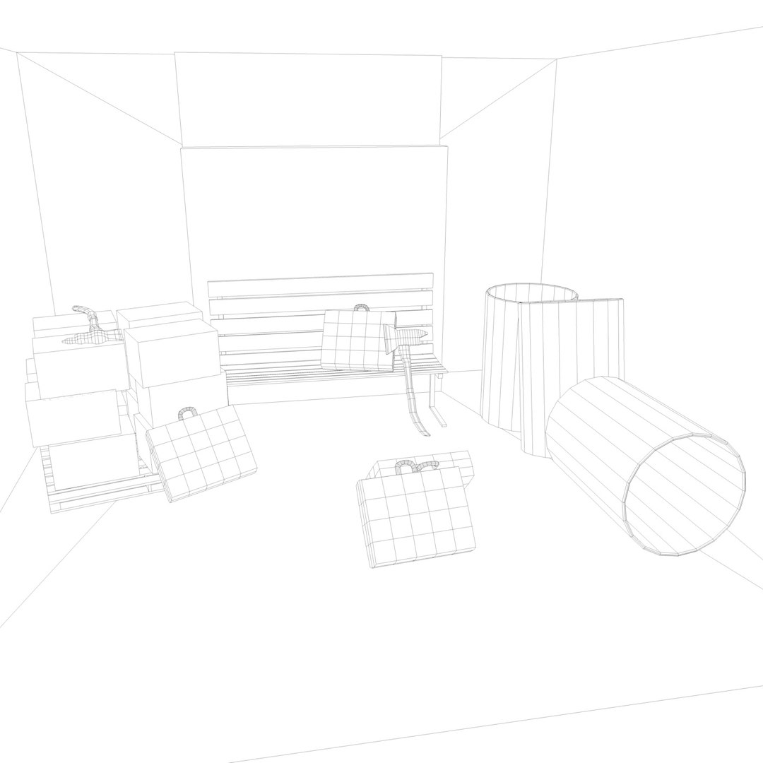 3d Horror Scene Model