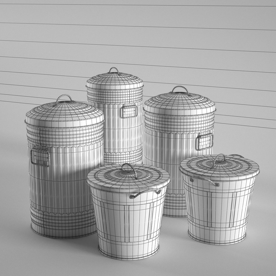 3d model habitat alto kitchen bins