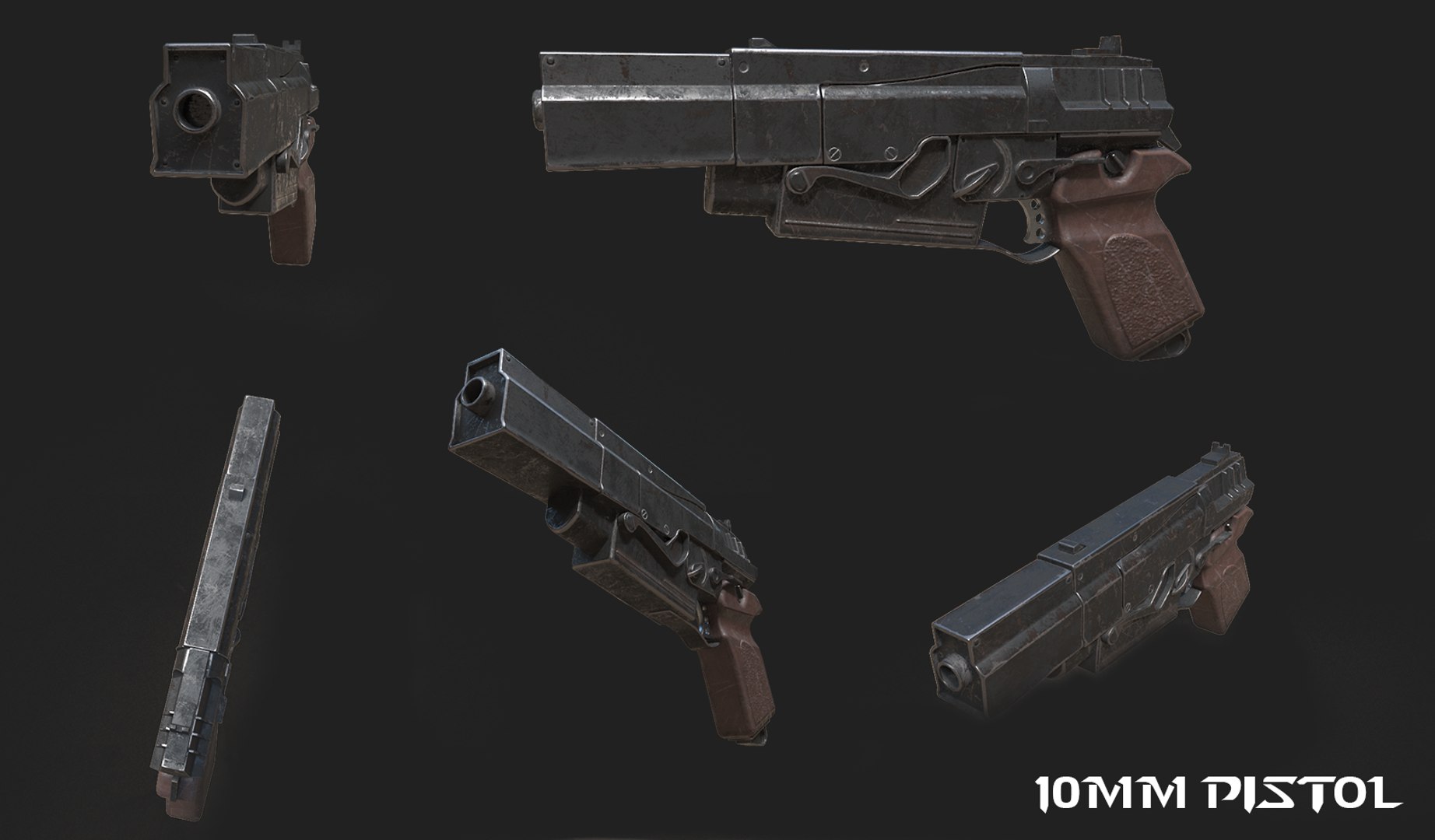 Gun 10mm pistol 3D model - TurboSquid 1606777