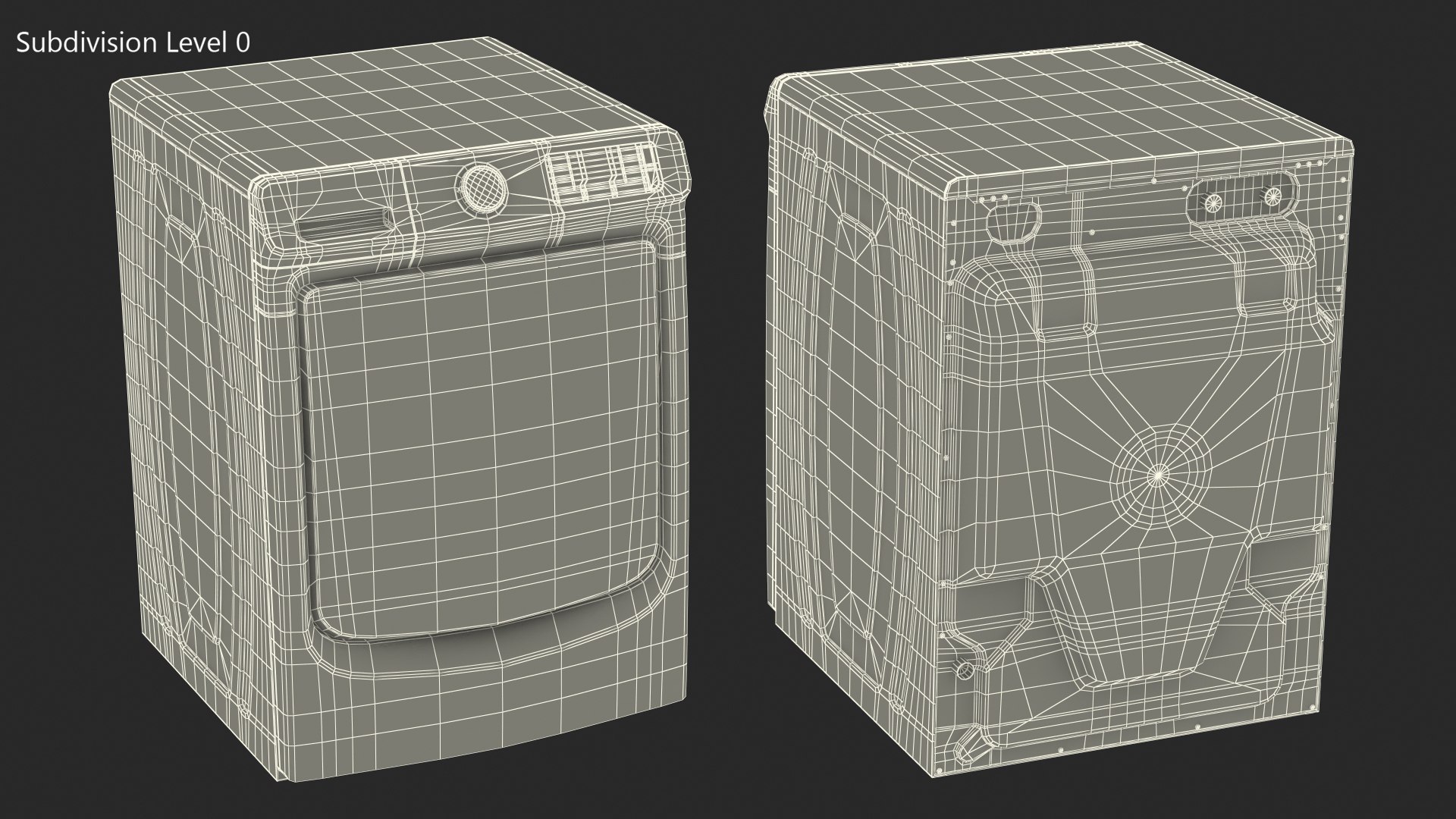3D Washing Machine Beige Model - TurboSquid 2062941