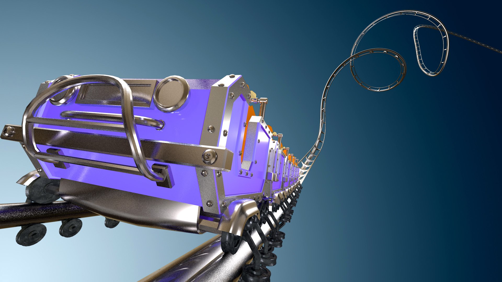 3D Model Roller Coaster Train Animation - TurboSquid 1618241