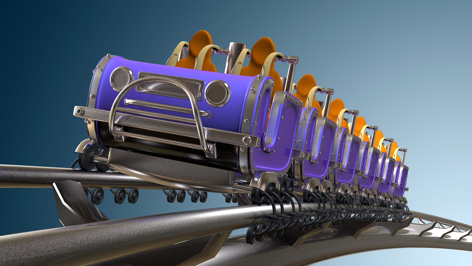 3D Model Roller Coaster Train Animation - TurboSquid 1618241