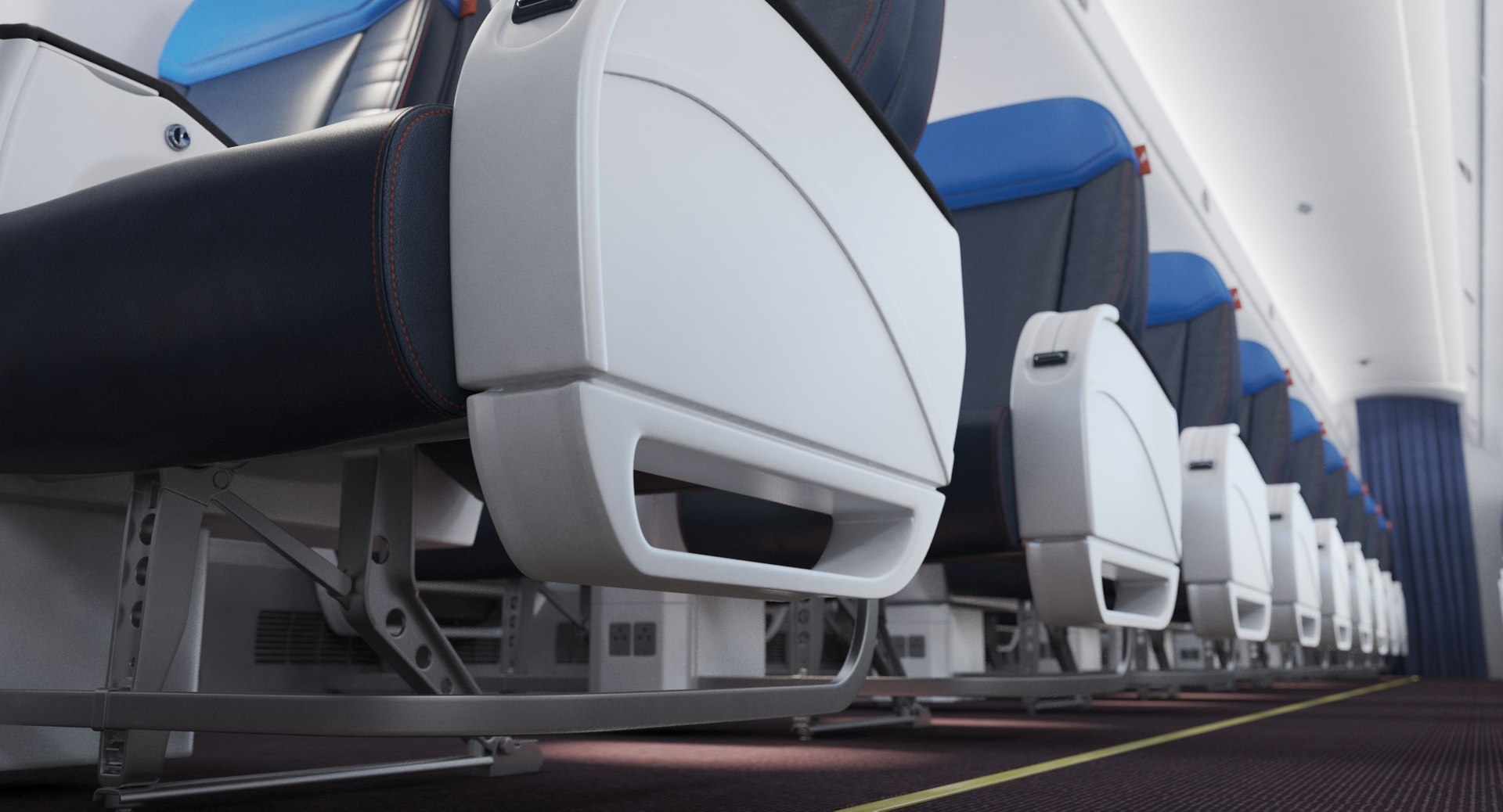 3D Embraer E195 Interior Business Cabin Model - TurboSquid 1791502