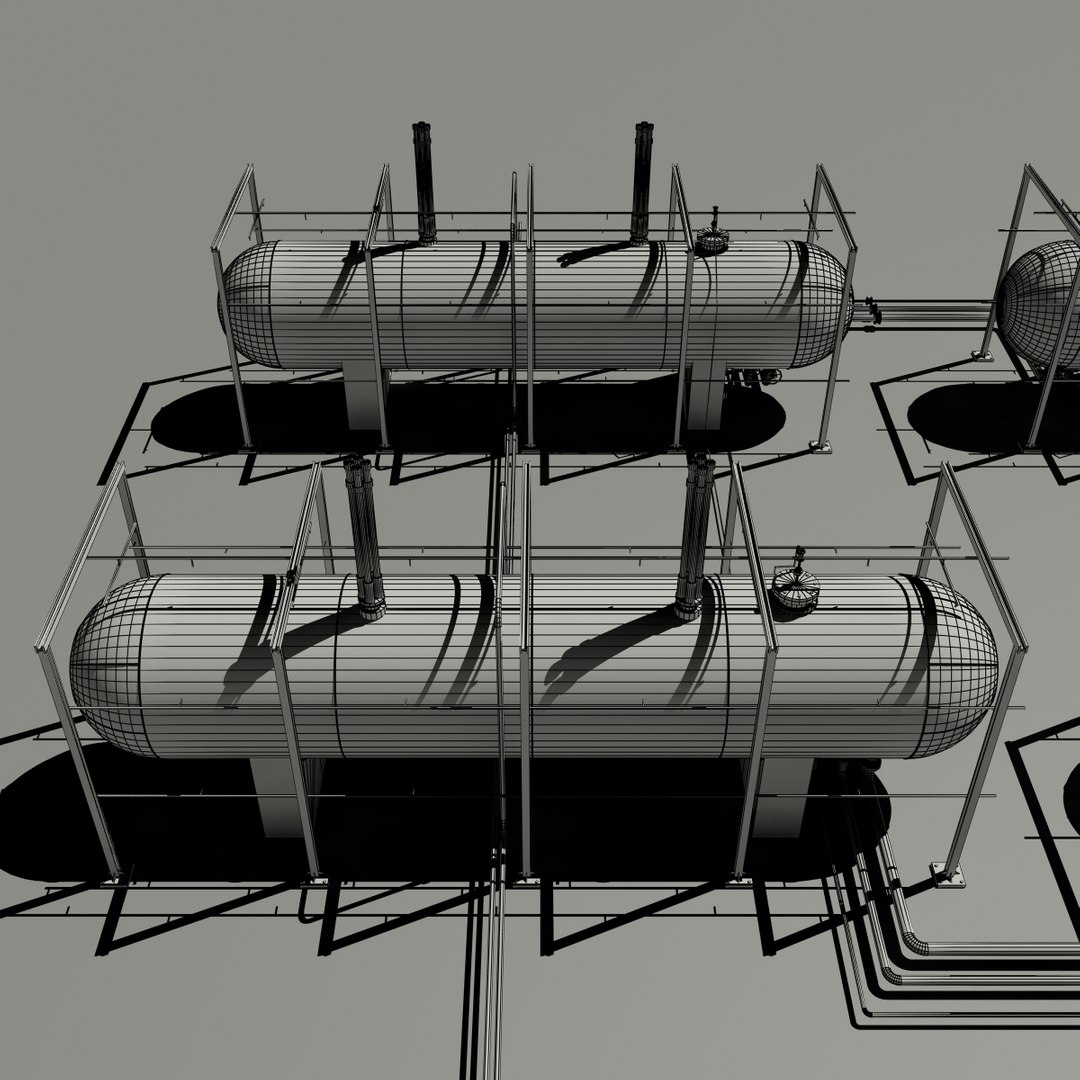 3d Model Oil Tanks