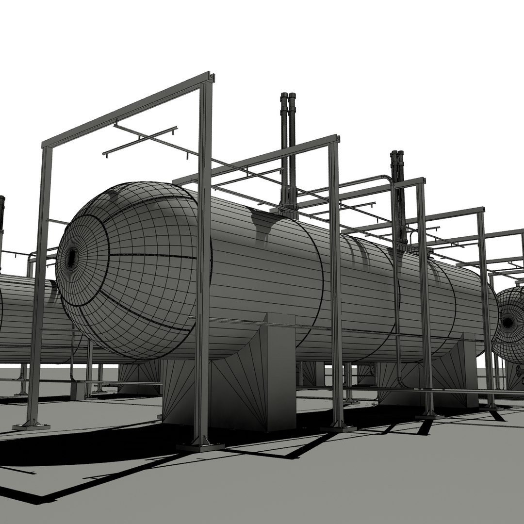 3d Model Oil Tanks