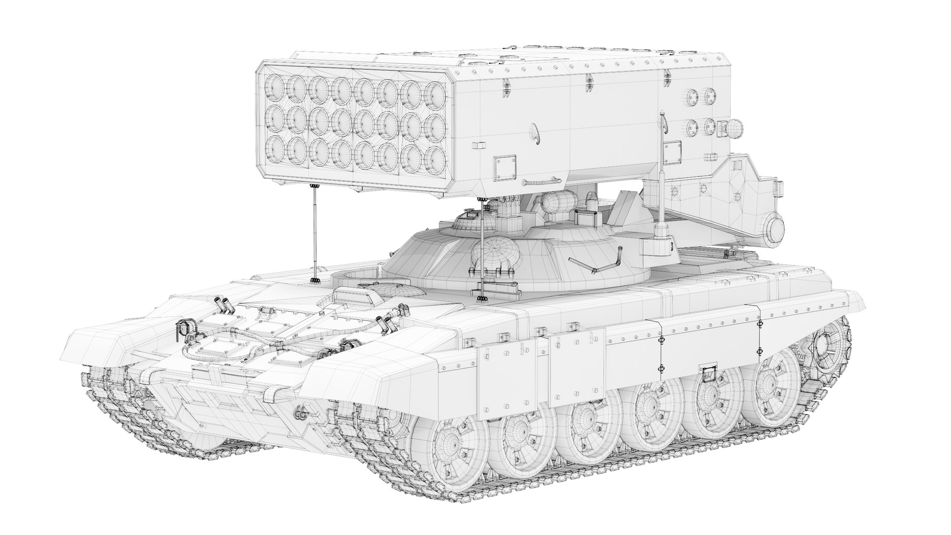 3D model TOS-1A Solntsepyok - TurboSquid 1892412