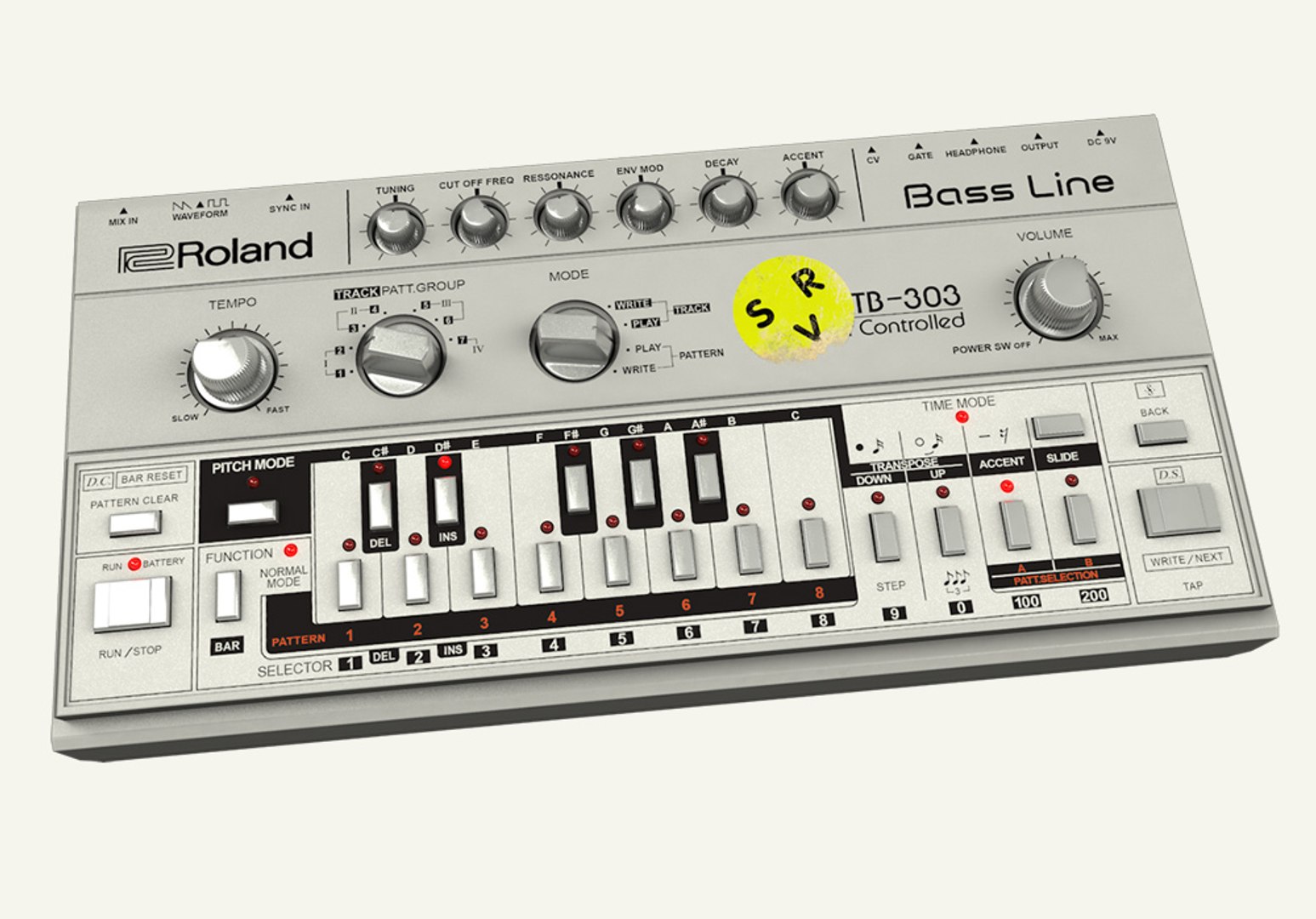 Tb-303 Rigged 3d Model