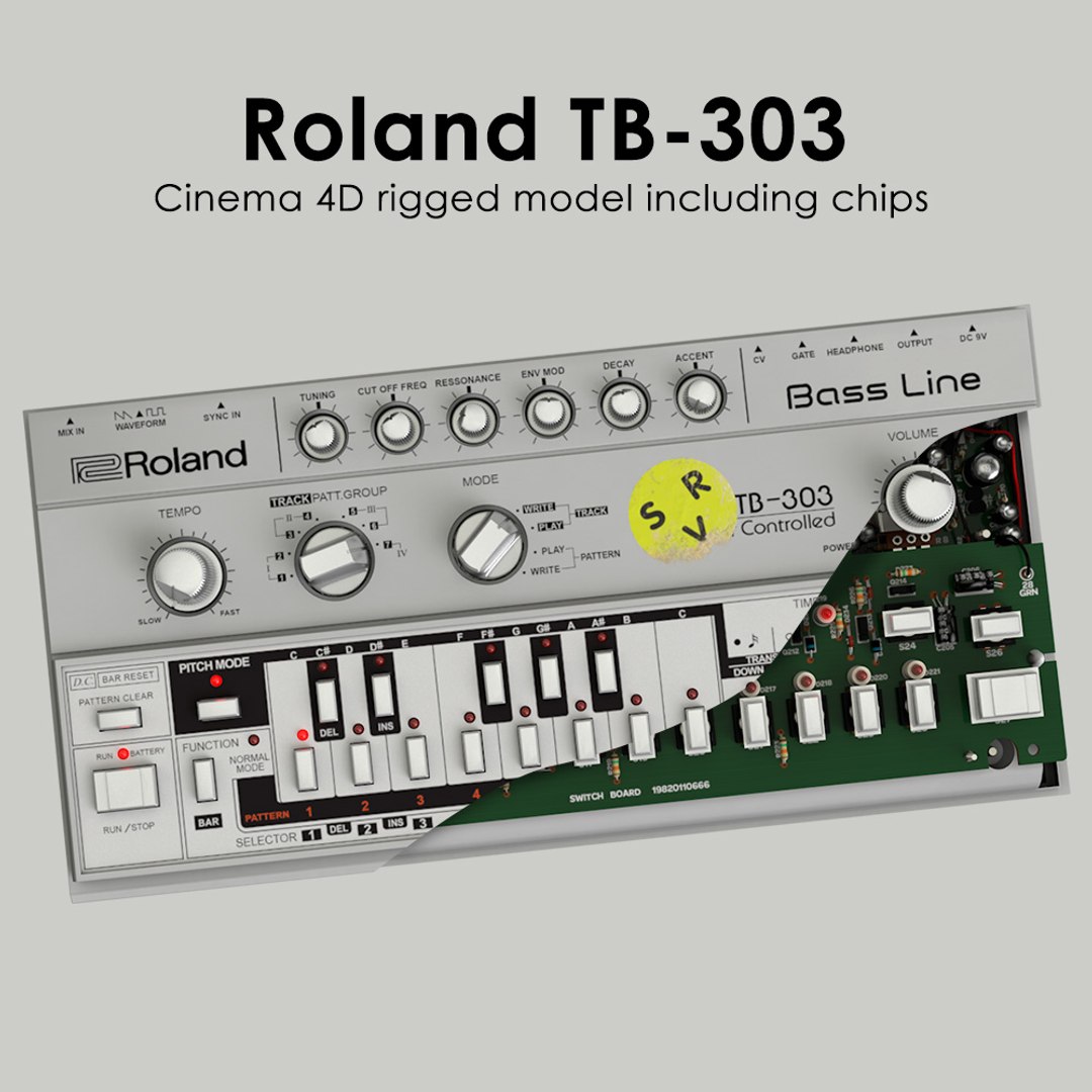 Tb-303 Rigged 3d Model