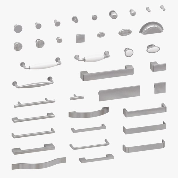 3D pull handles model - TurboSquid 1420427