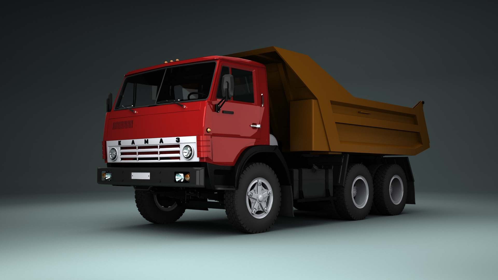 soviet truck kamaz 5511 3d model