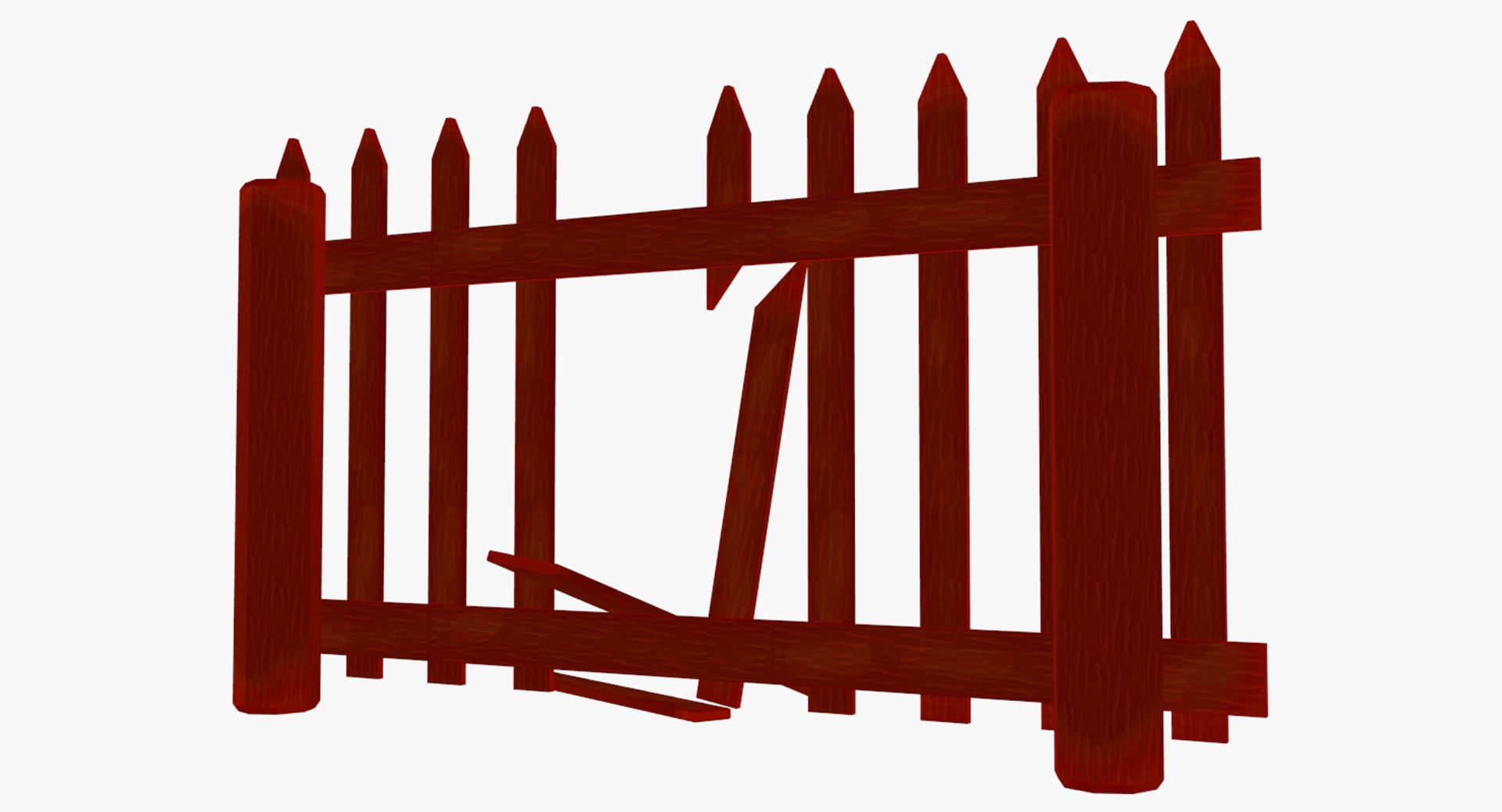 Cartoon Farm Fence 3D Model - TurboSquid 1379500