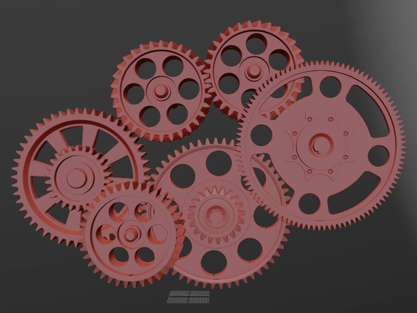 3D Gear Mechanism V3 - TurboSquid 1452179