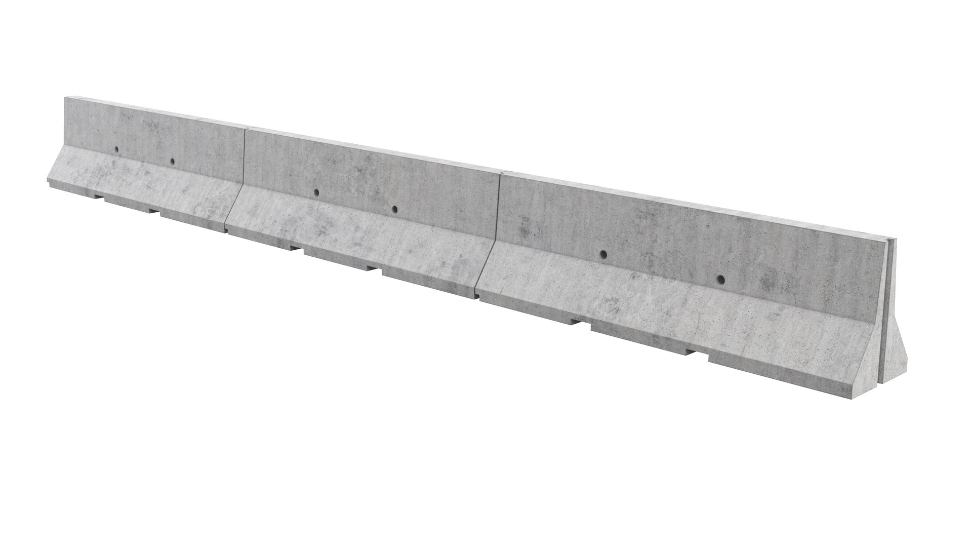 Concrete Barrier Wall 3D Model - TurboSquid 2081370
