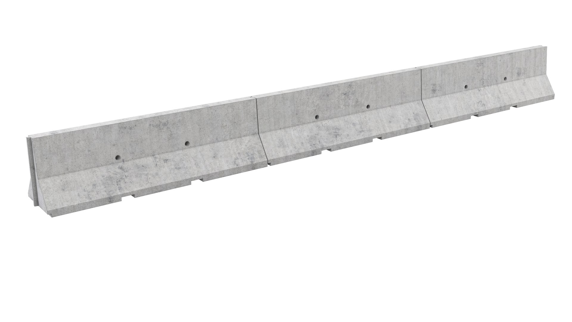 Concrete Barrier Wall 3D Model - TurboSquid 2081370