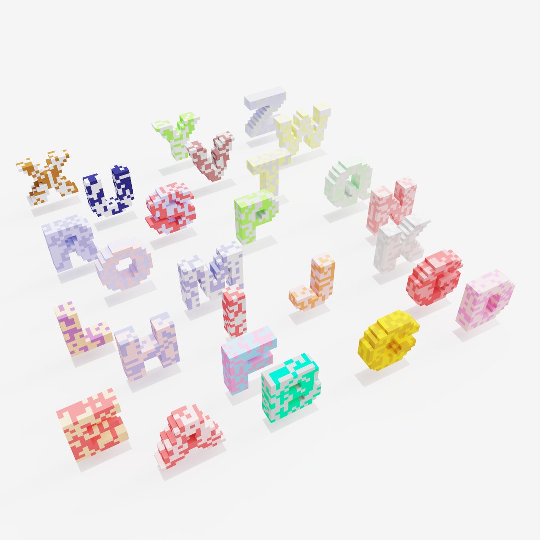 Voxel Letters model - TurboSquid 1816498
