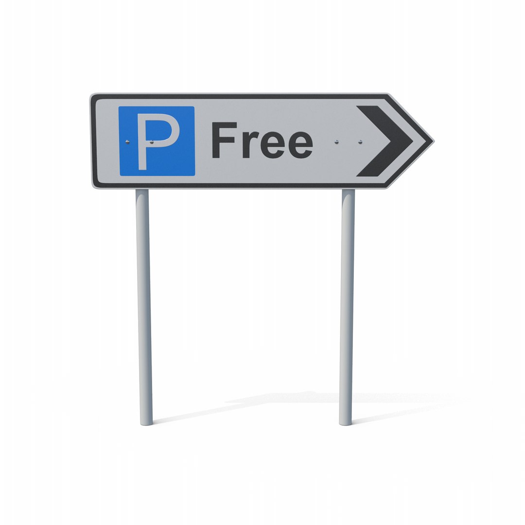 Free Parking Road Sign 3D Model - TurboSquid 2039638