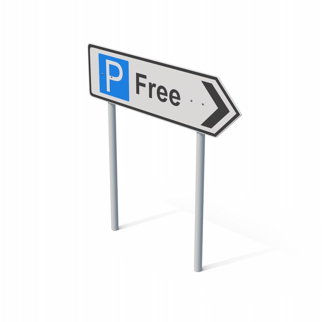 Free Parking Road Sign 3D Model - TurboSquid 2039638