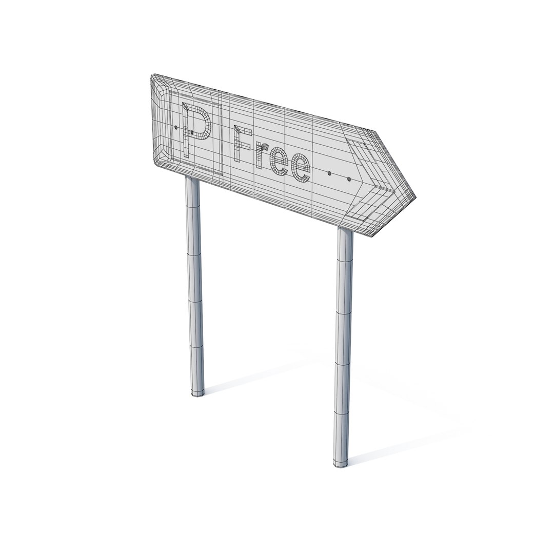 Free Parking Road Sign 3D Model - TurboSquid 2039638