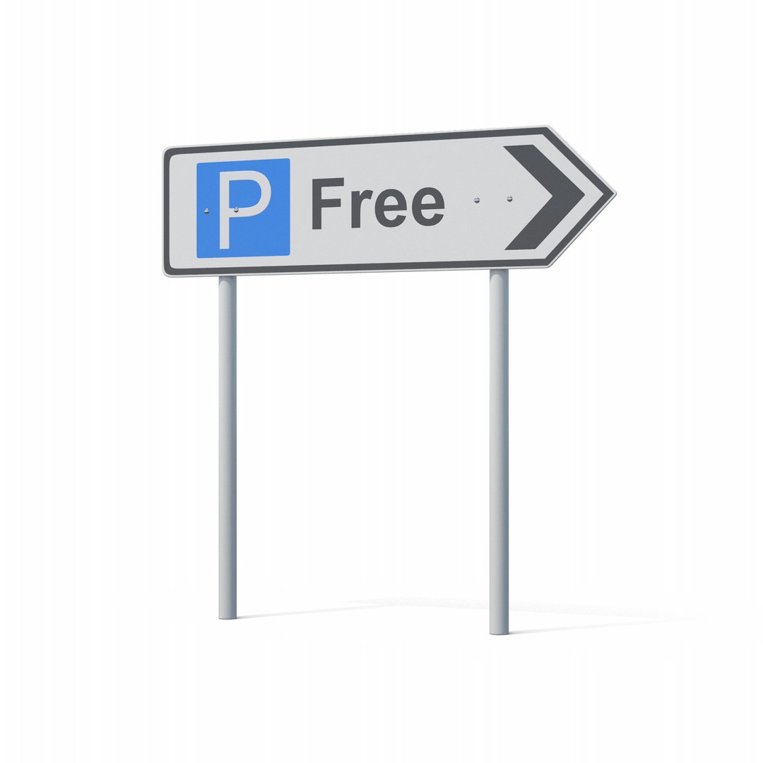 Free Parking Road Sign 3D Model - TurboSquid 2039638