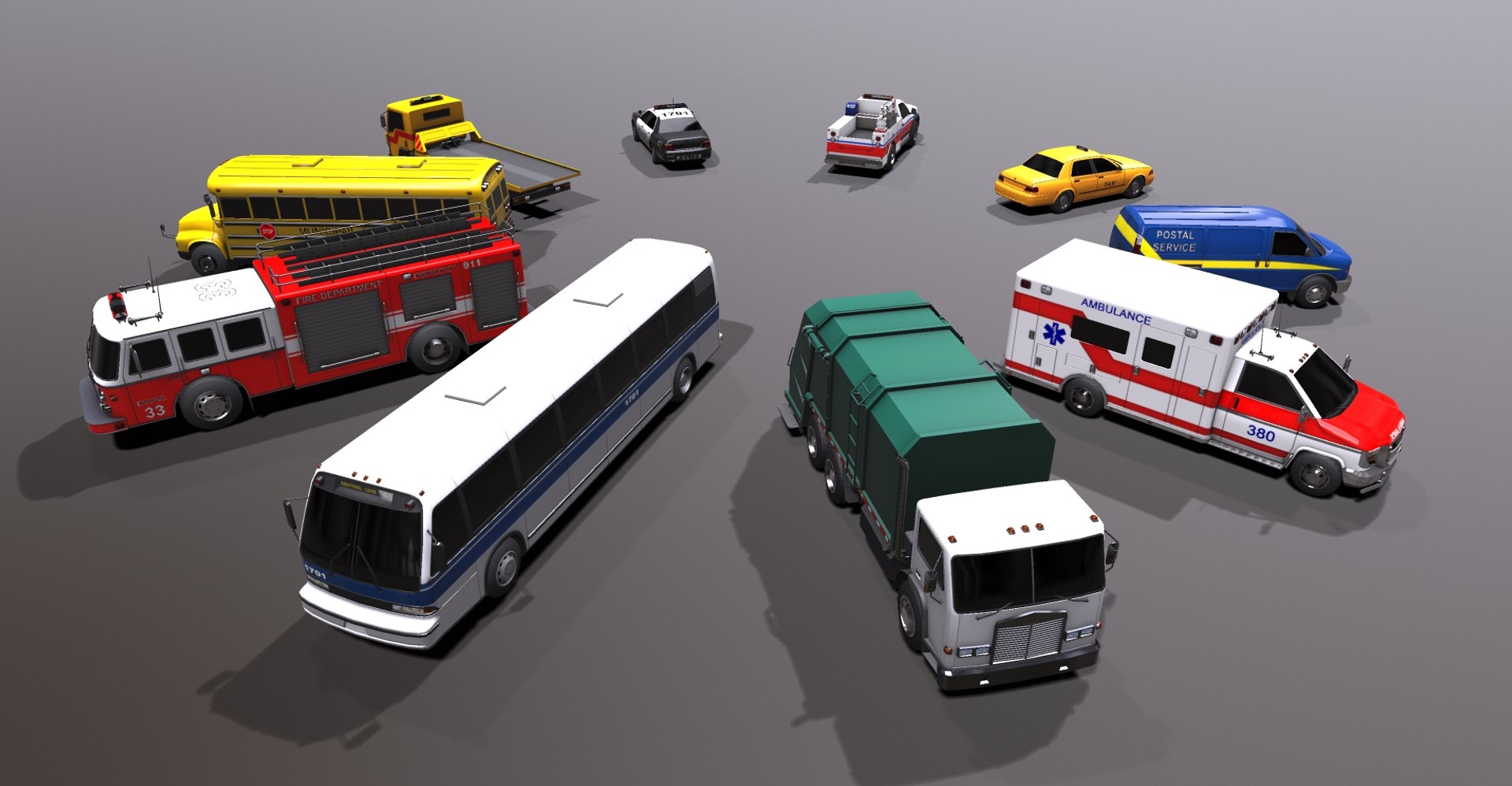 Pack Generic Civil Service Model - TurboSquid 1607216