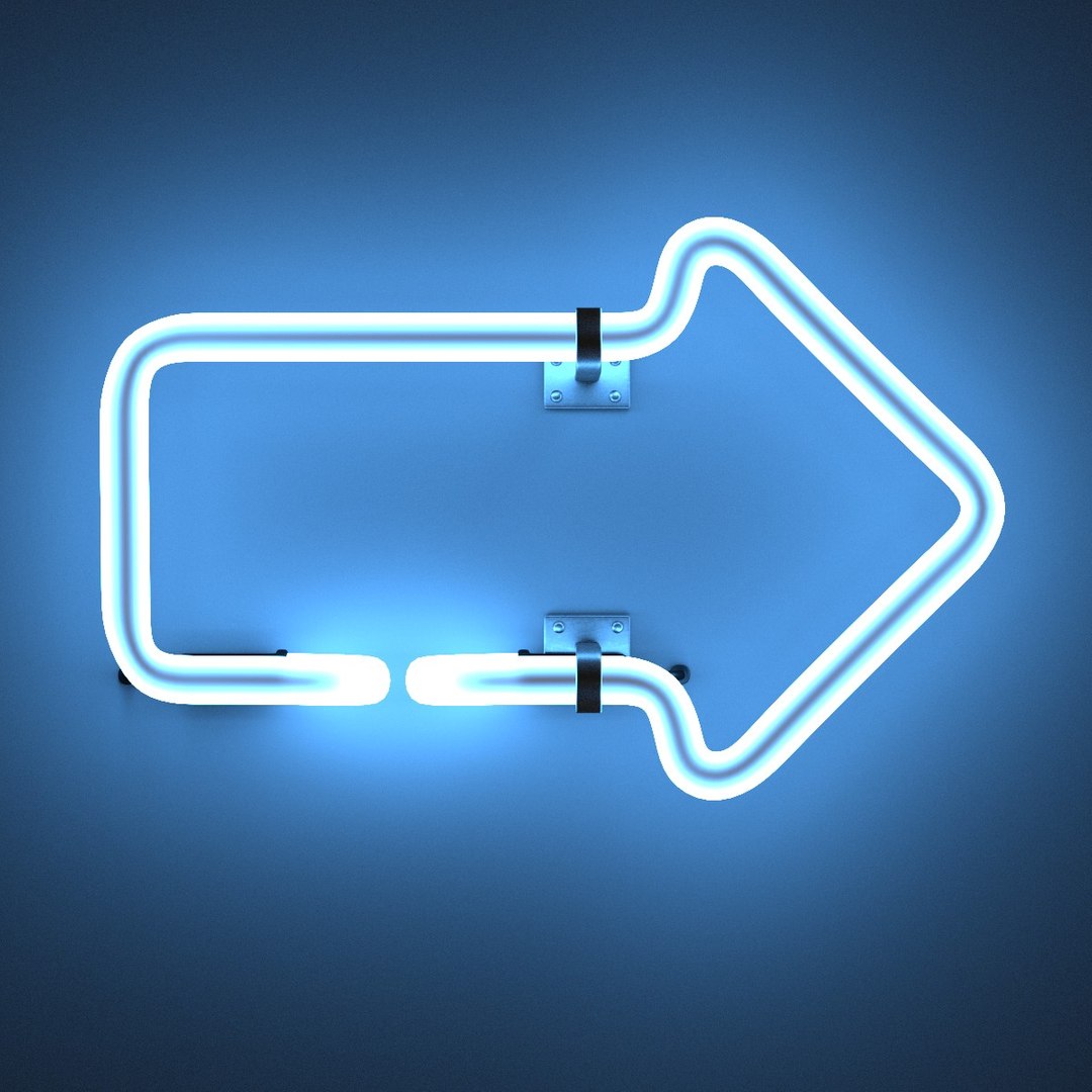 3d Model Neon Arrow