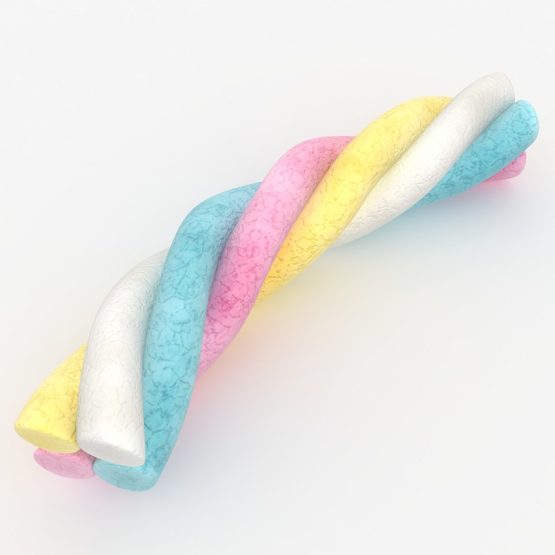 3d Model Of Realistic Marshmallow Set V2