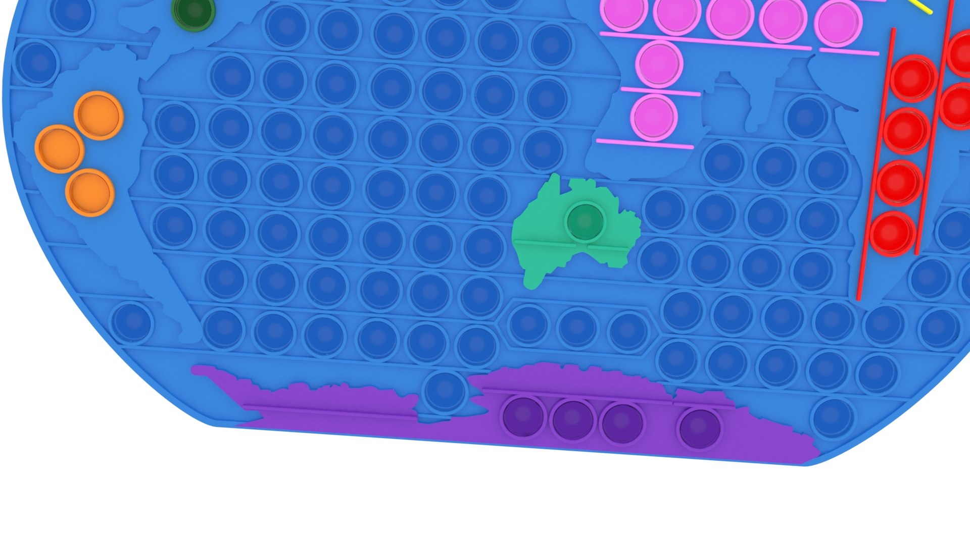 3D Model World Map Pop It - TurboSquid 1762199