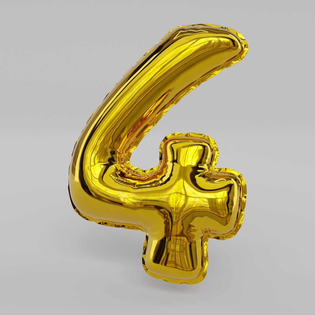 3D Model Balloon Numbers - TurboSquid 2017760