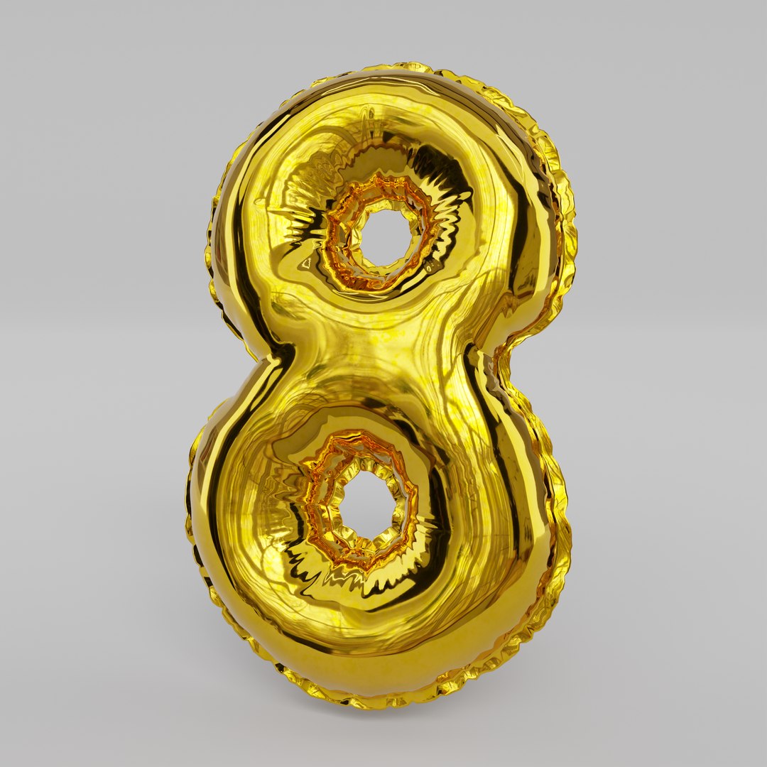 3D Model Balloon Numbers - TurboSquid 2017760