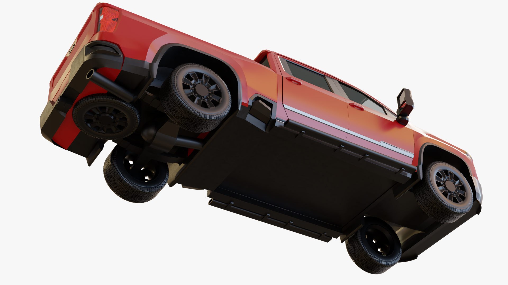3D Generic Red Pickup Model - TurboSquid 2314124