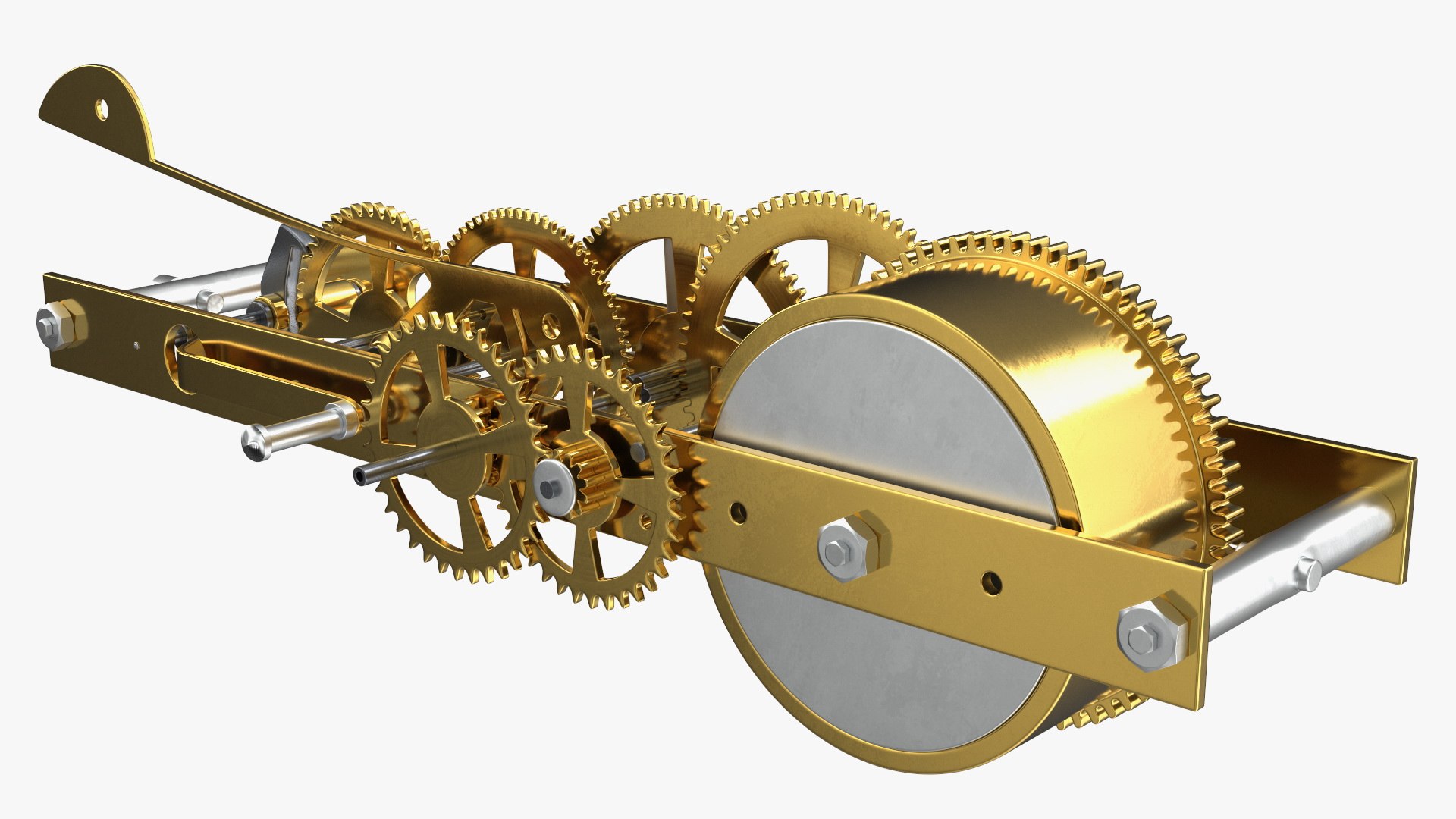 Golden Clockwork Gear 3D Model - TurboSquid 2282762
