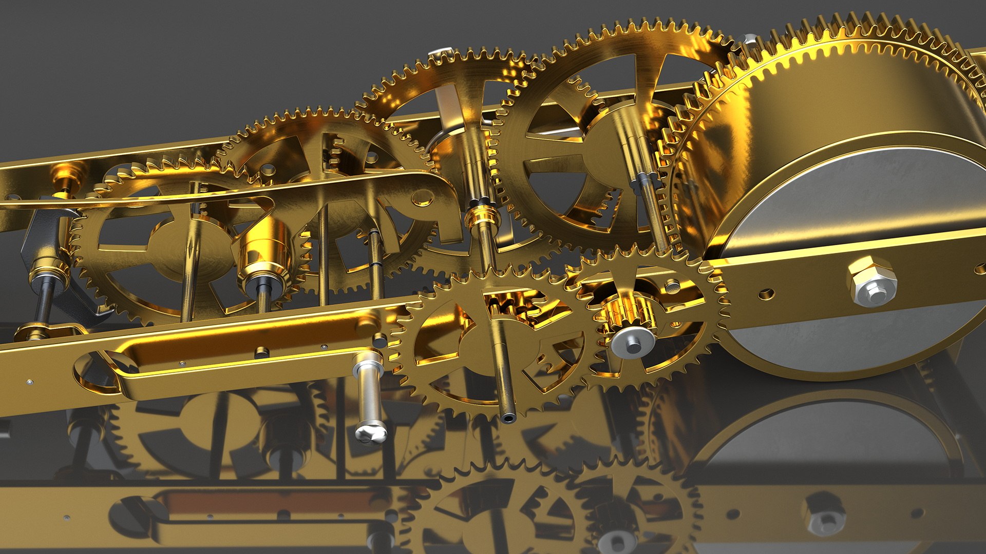 Golden Clockwork Gear 3D Model - TurboSquid 2282762