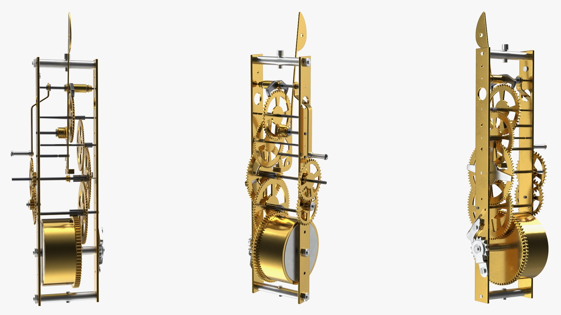 Golden Clockwork Gear 3D Model - TurboSquid 2282762