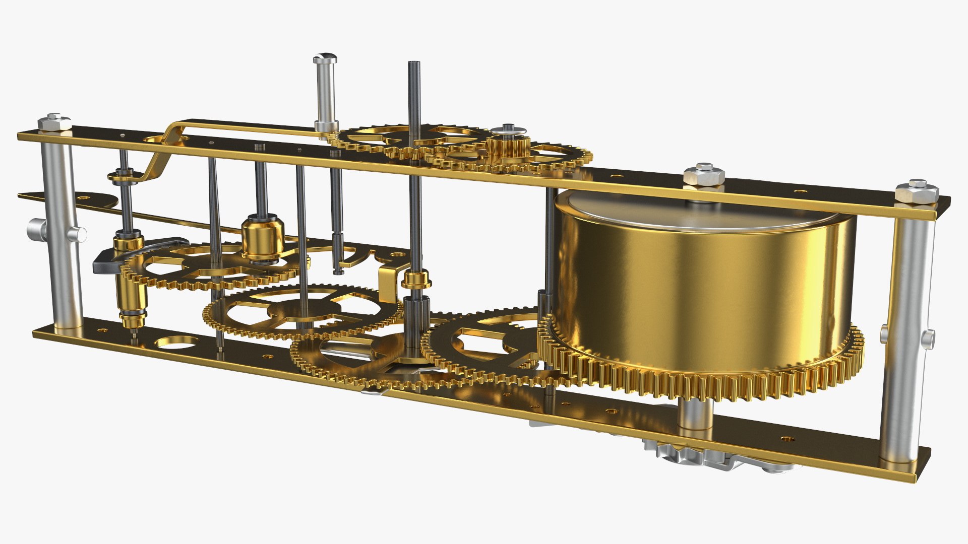 Golden Clockwork Gear 3D Model - TurboSquid 2282762