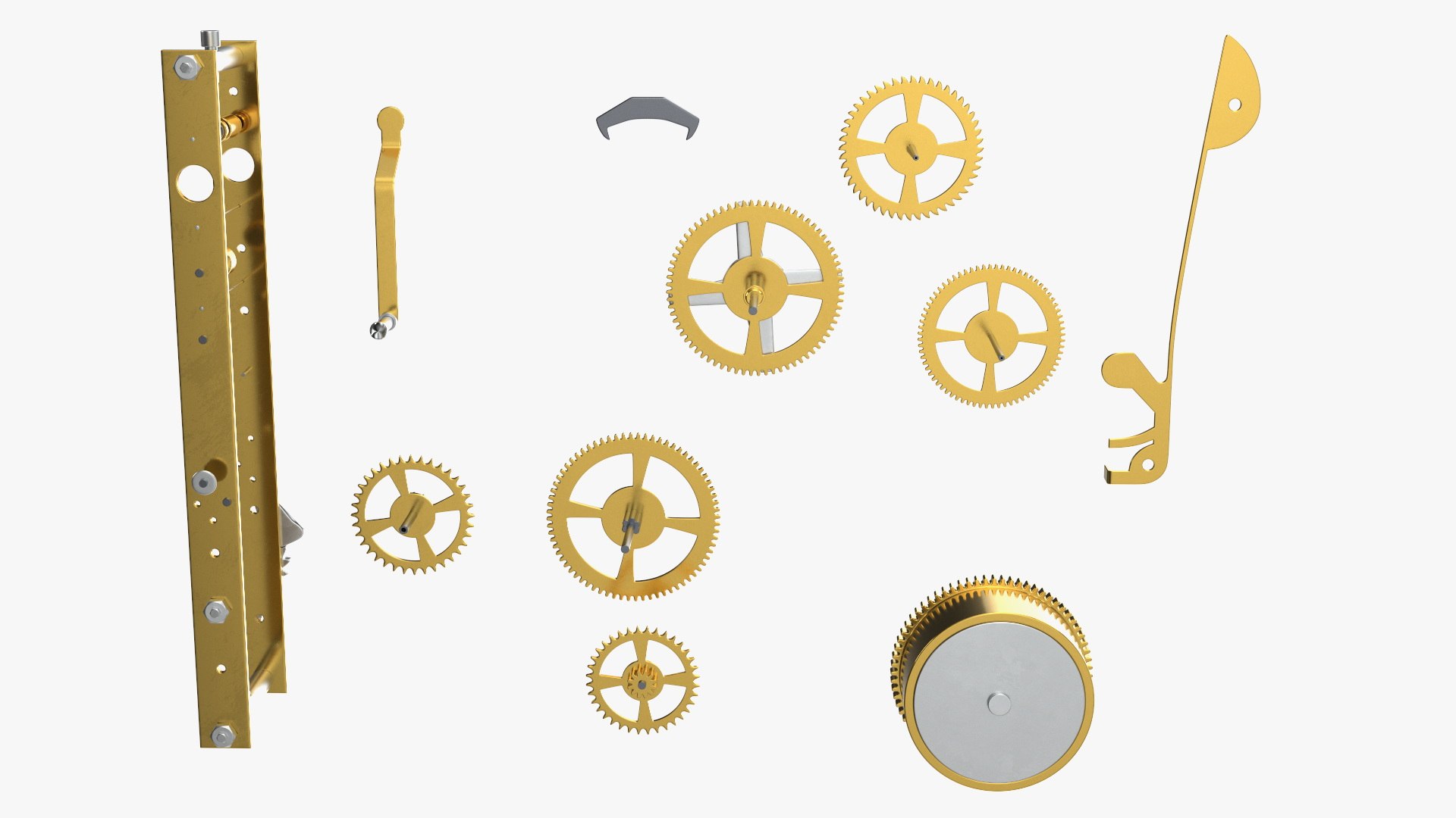 Golden Clockwork Gear 3D Model - TurboSquid 2282762