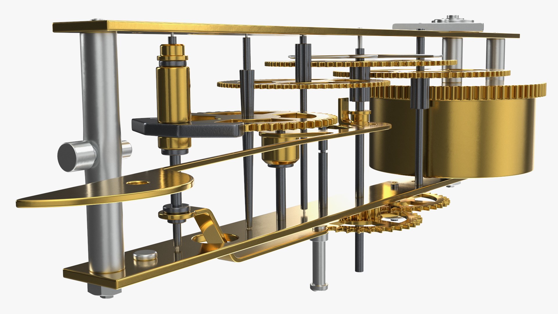 Golden Clockwork Gear 3D Model - TurboSquid 2282762