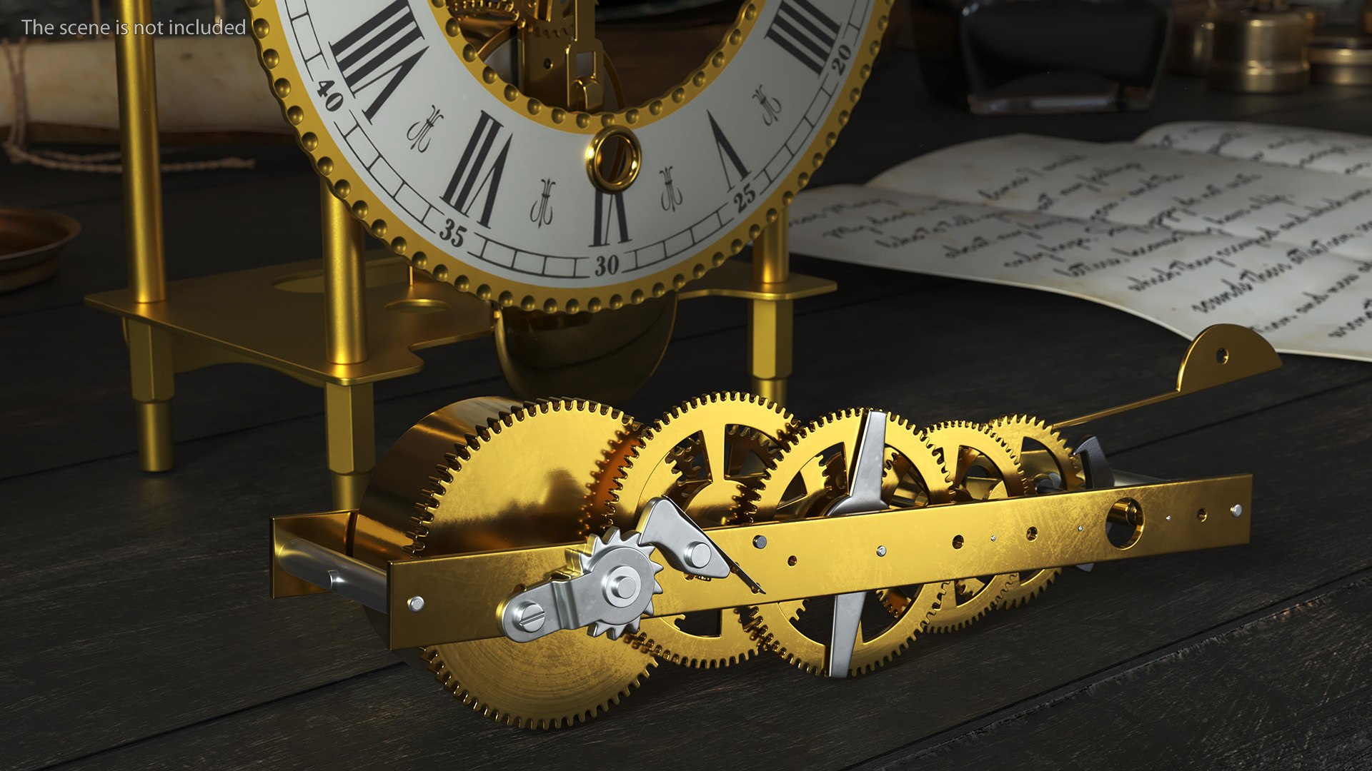 Golden Clockwork Gear 3D Model - TurboSquid 2282762