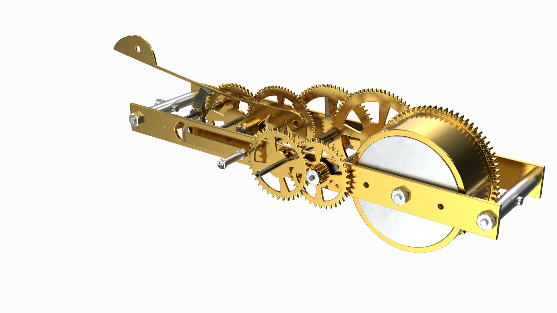Golden Clockwork Gear 3D Model - TurboSquid 2282762