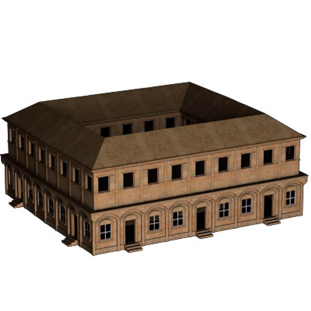 Large Roman House 3d Model