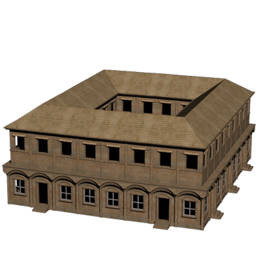 Large Roman House 3d Model