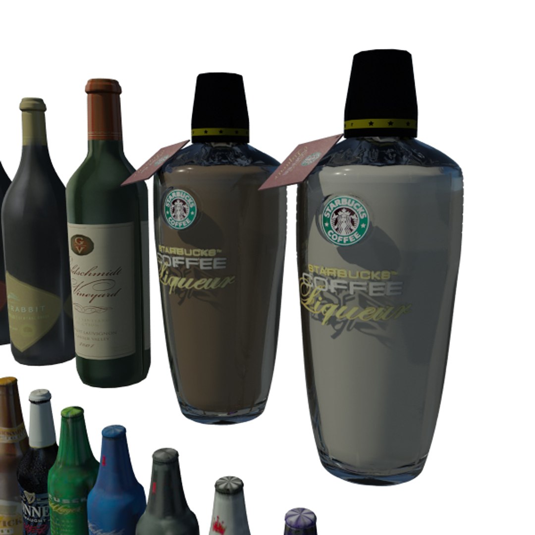 3d Model Bottles Bar Architectural