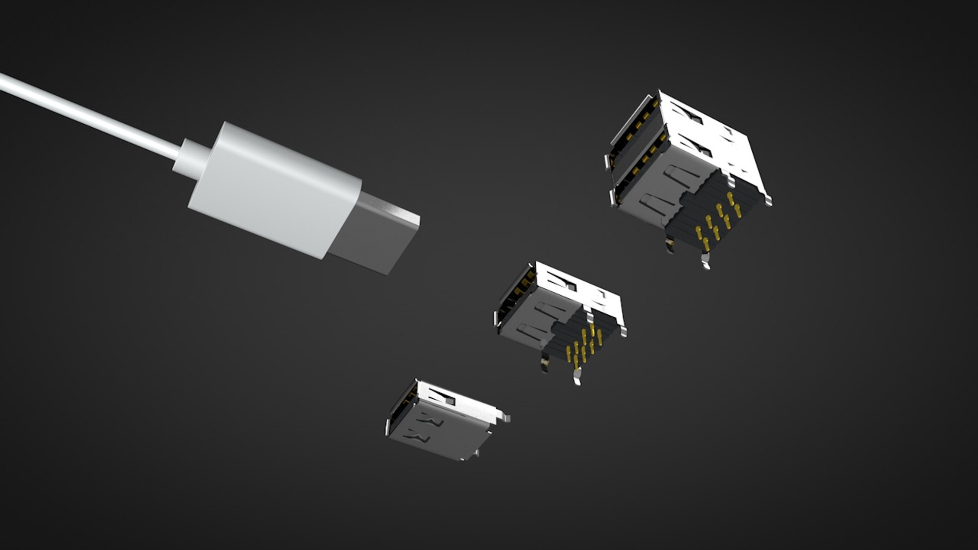 Connector Usb 3D Model - TurboSquid 1327936