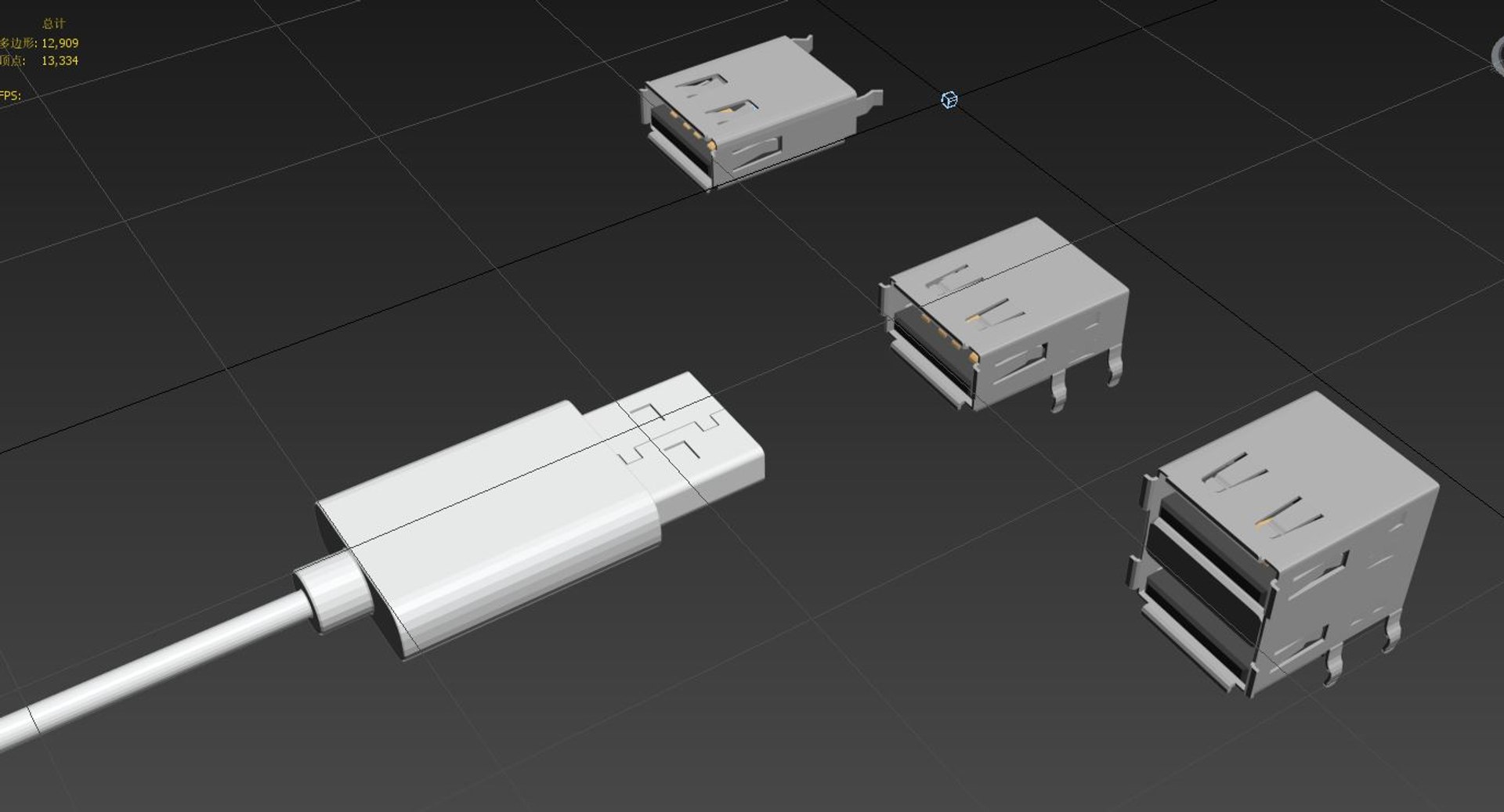 Connector Usb 3D Model - TurboSquid 1327936