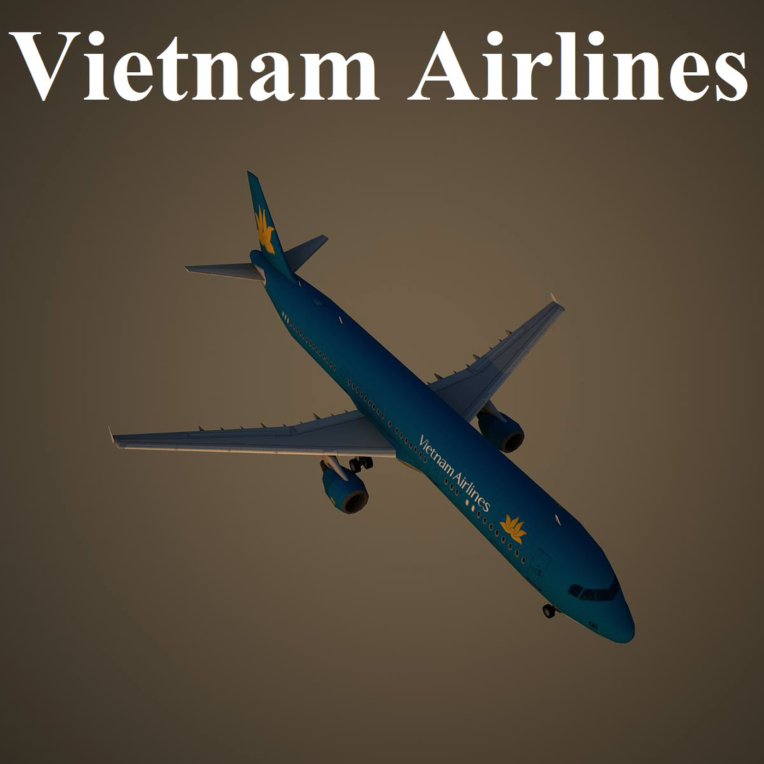 Airbus A-321 Airlines 3d Model