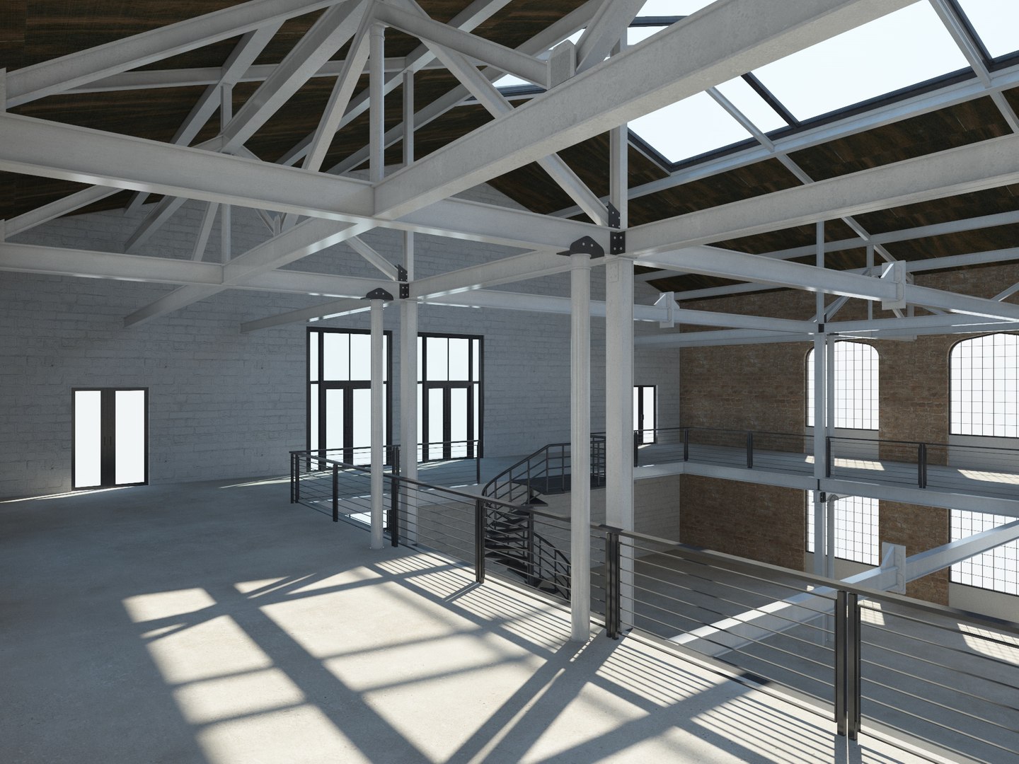 3D Loft Hall Model - TurboSquid 2105755