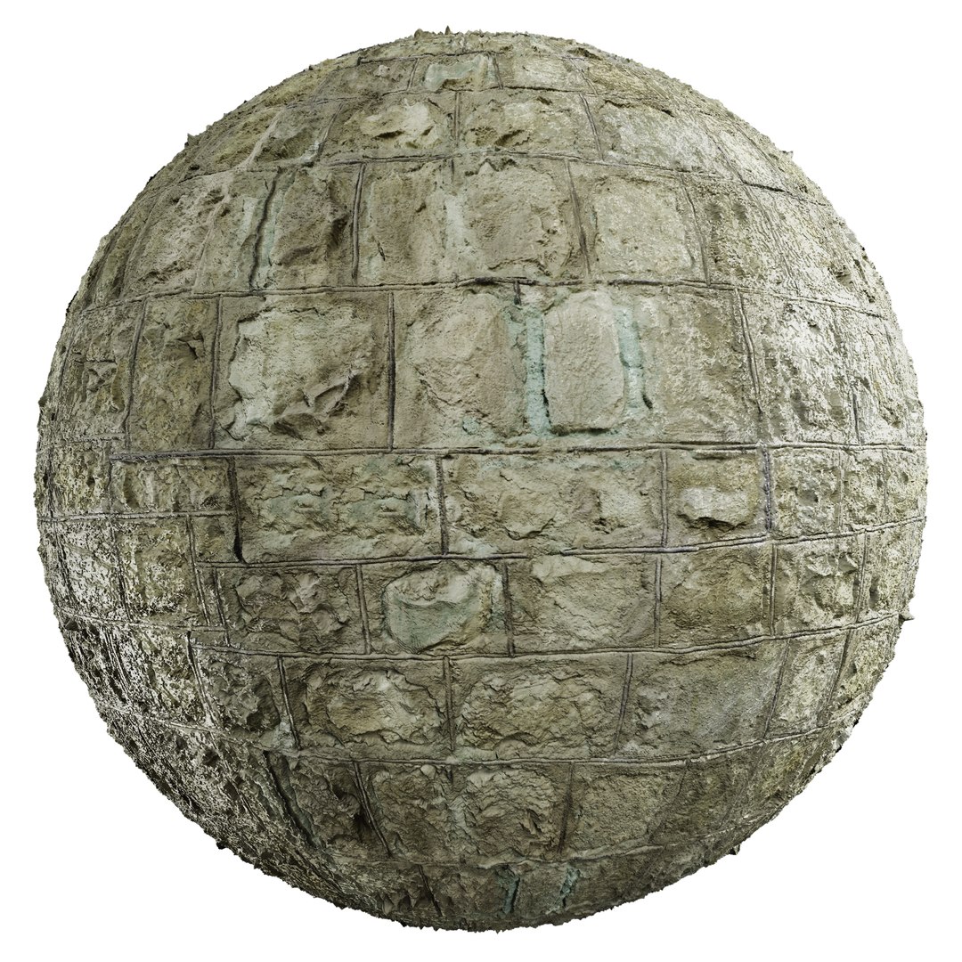 3D PBR Stone Block Wall Texture - 4K Scanned - Realism 013 Model ...