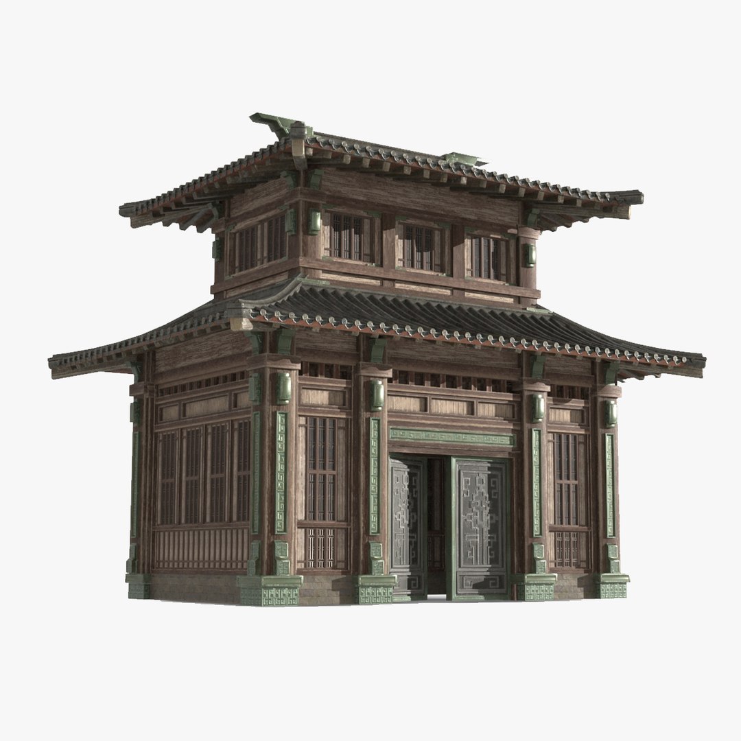 Palace Front Hall Of Ancient Asian Architecture 3D - TurboSquid 2028287
