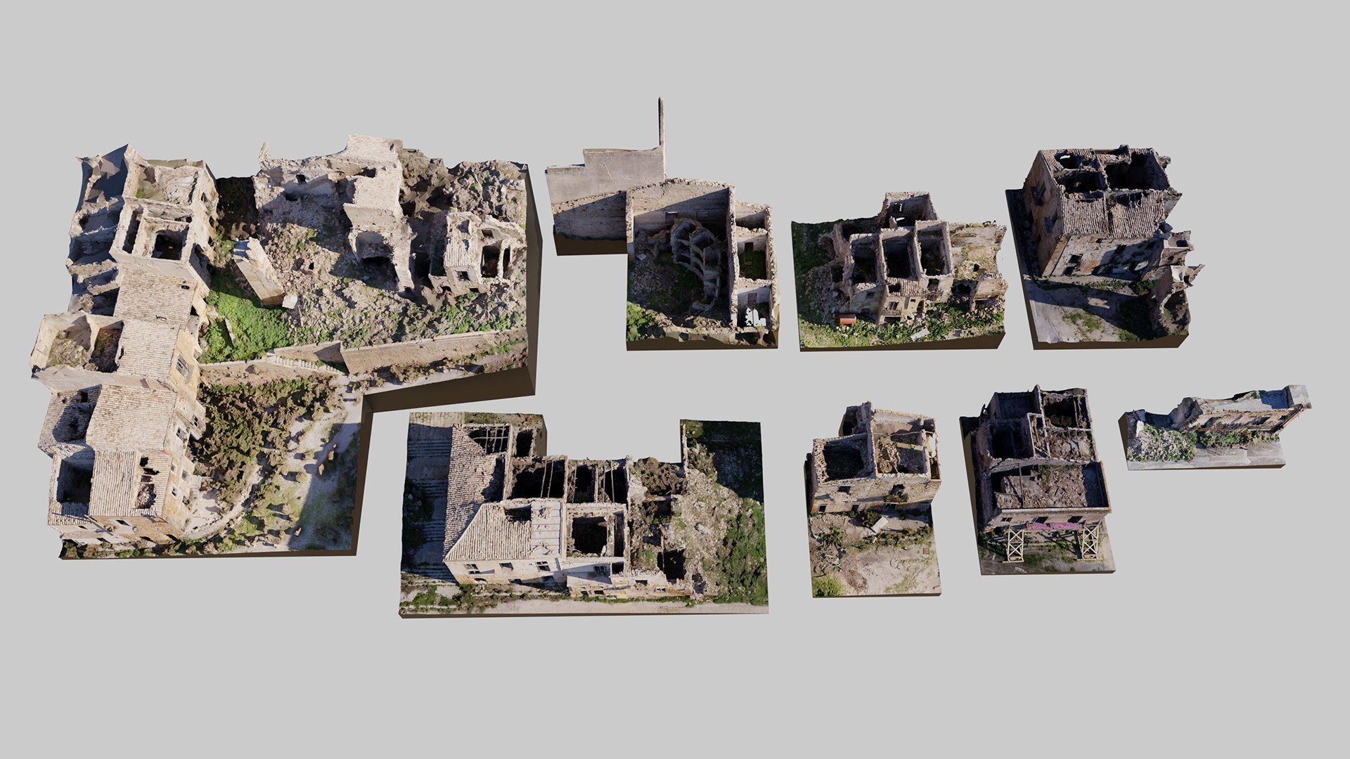 Abandoned-Buildings-Kitbash-Set-Vol1 3D Model - TurboSquid 2236124